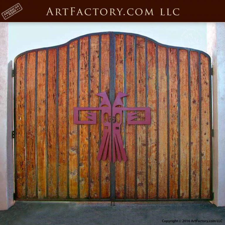 Large Company Logo Yard Gate - Handmade Secure Estate Gate