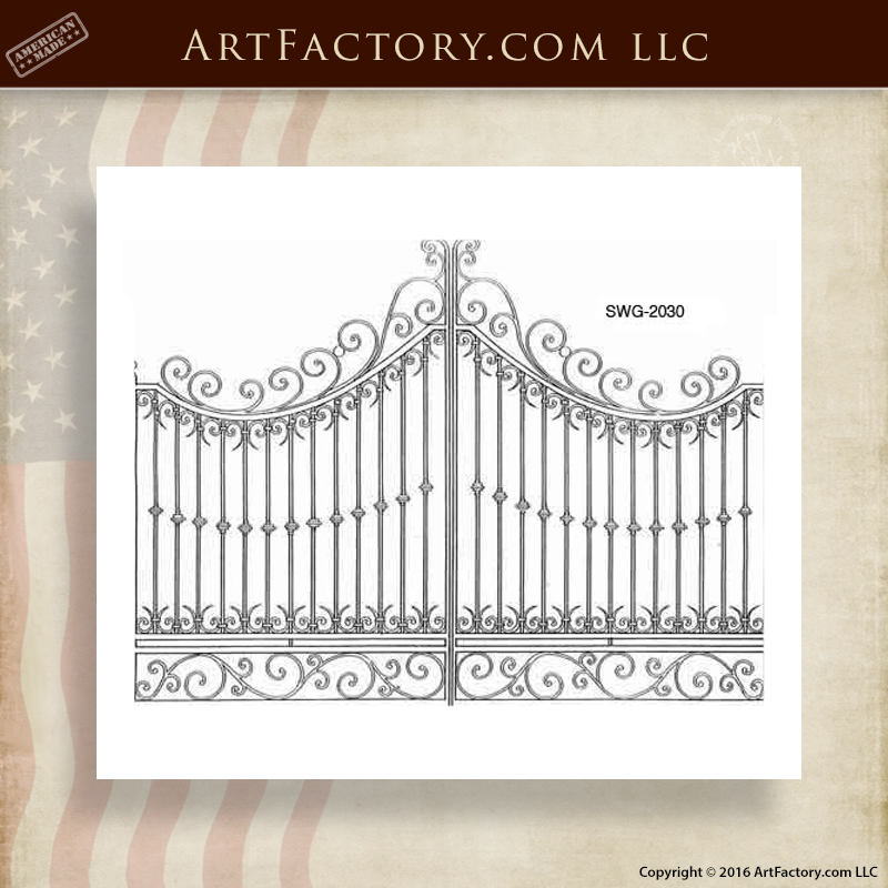Scroll Top Gate Designs: Custom Historic Secure Estate Gates