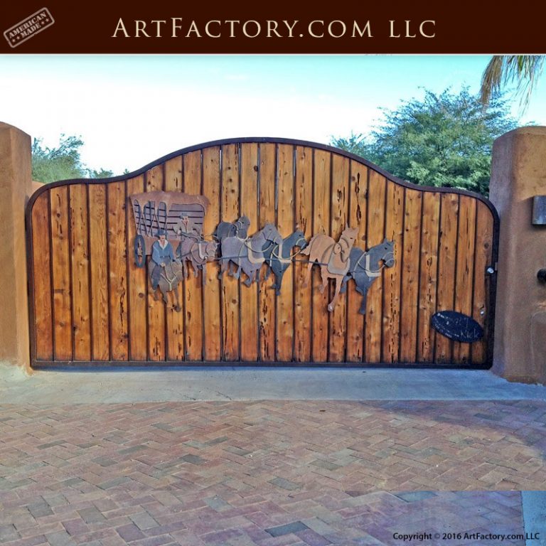 Western Style Security Gate: Hand Forged Fine Art Ironwork