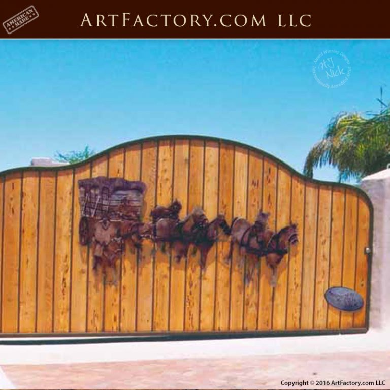 Western Style Security Gate: Hand Forged Fine Art Ironwork