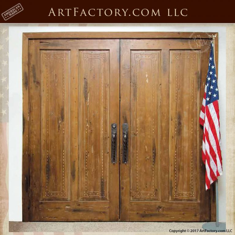 Colonial Carved Double Doors | Hand-Carved Solid Wood Entry