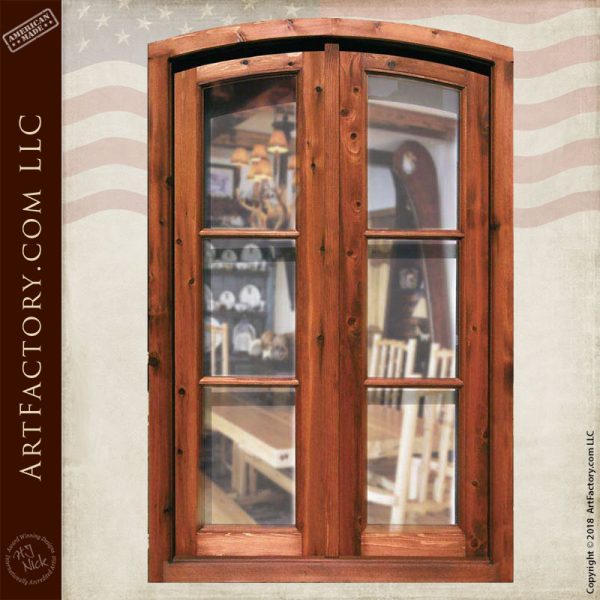 Semi-Arched Top Windows: Custom Handmade Solid Wood Frame