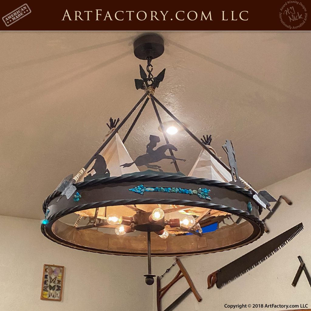 Chandelier - Wildlife Lighting - Native American Lighting - Western ...