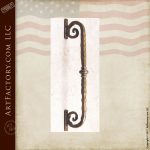 Iron Scroll Bar Door Pull: Hand Forged By Master Blacksmiths