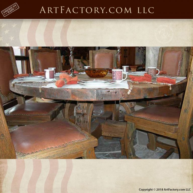 Rustic Castle Dining Table: Built Using Old Craft And Materials