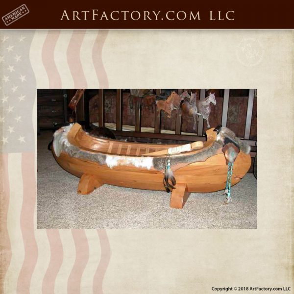 Arapaho Canoe Inspired Coffee Table: Fine Art Designs By H.J. Nick
