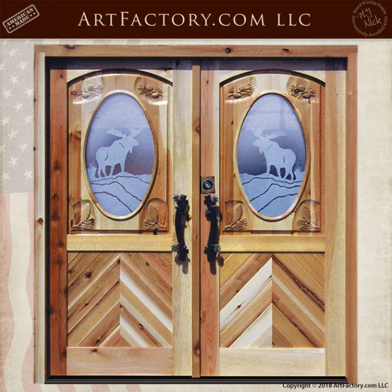 Western Grand Entrance Door: Master Hand Carved Custom Design