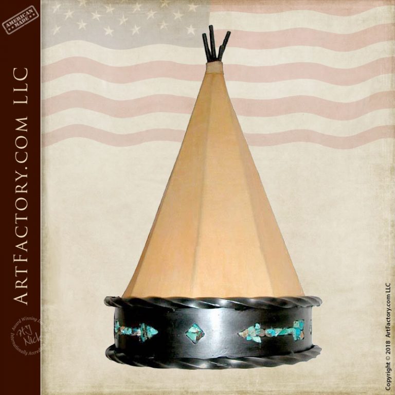 Teepee Lighting Sconce: Native American Inspired Light Fixture