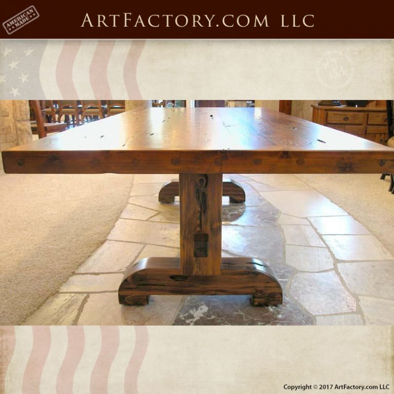 Rustic Country Dining Table: With Matching Hand Carved Wooden Chairs