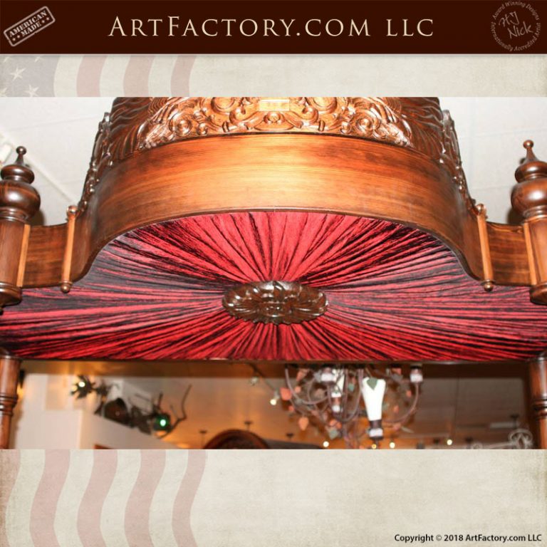 Gothic Carved Canopy Bed: World Class Fine Art Design By H.J. Nick