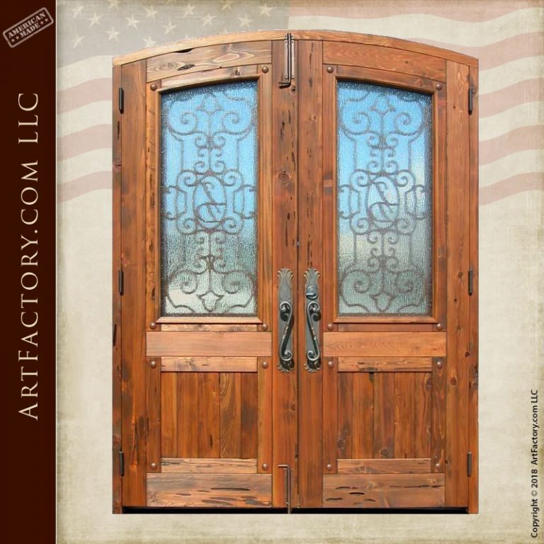 Custom Monogram Ironwork Double Doors: Handmade In The USA