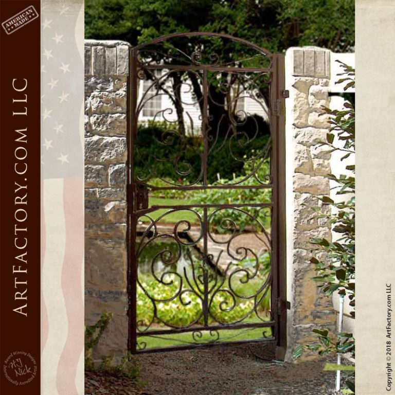 Wrought Iron Side Gate: Master Blacksmith Hand Forged In The U.S.A.