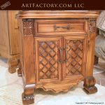 French Baroque Style Nightstand: Master Hand Carved Fine Art Certified