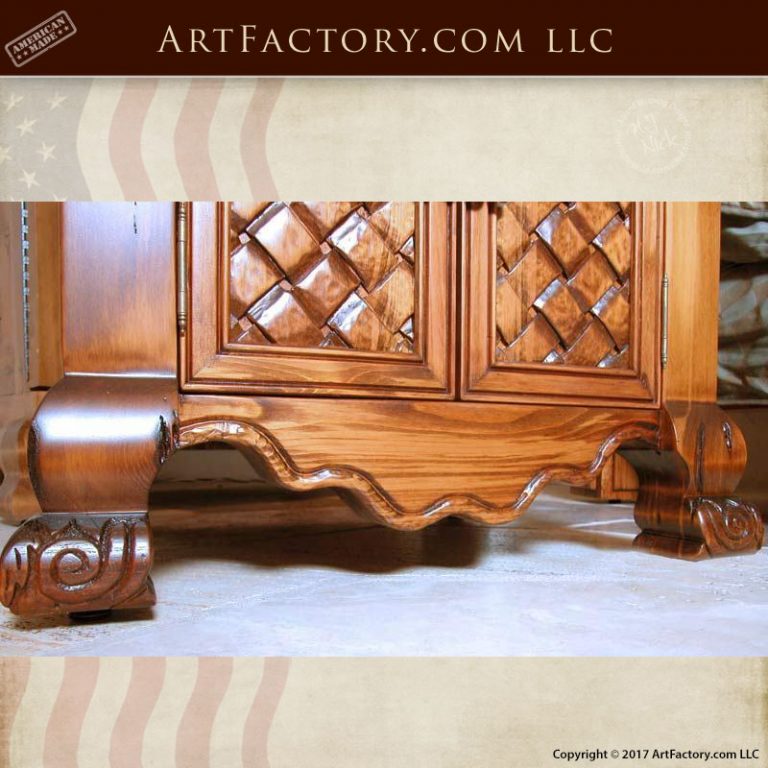 French Baroque Style Nightstand: Master Hand Carved Fine Art Certified