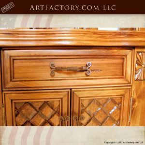 French Baroque Style Nightstand: Master Hand Carved Fine Art Certified