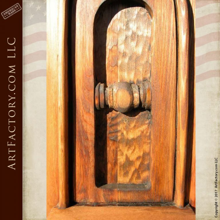 Custom Hand Carved Wood Door: An H.J. Nick Fine Art Design