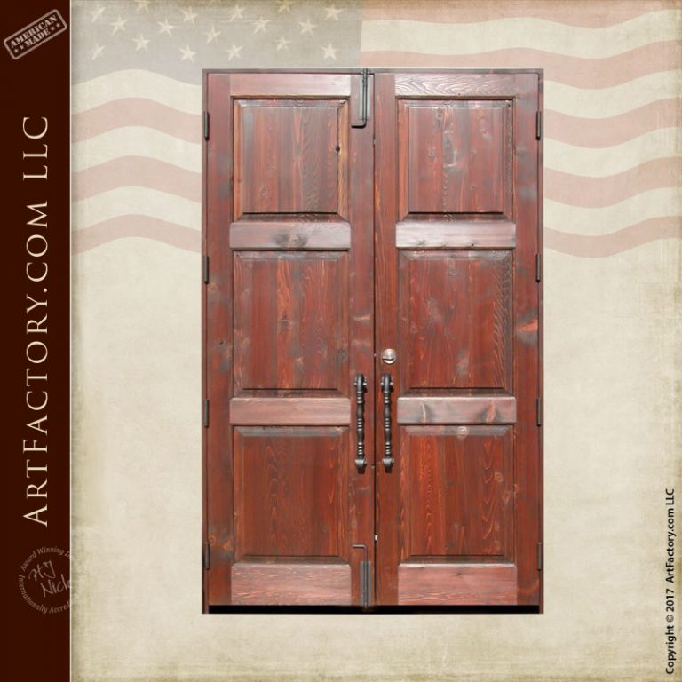 Rustic Wooden Double Doors: Handmade By Master Craftsmen