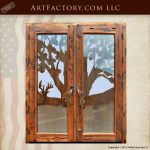 Autumn Forest Inspired Entrance Doors: Fine Art Colorized Wood Carvings