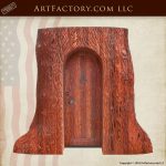Custom Door In Tree: Elf Themed Hand Carved Entrance