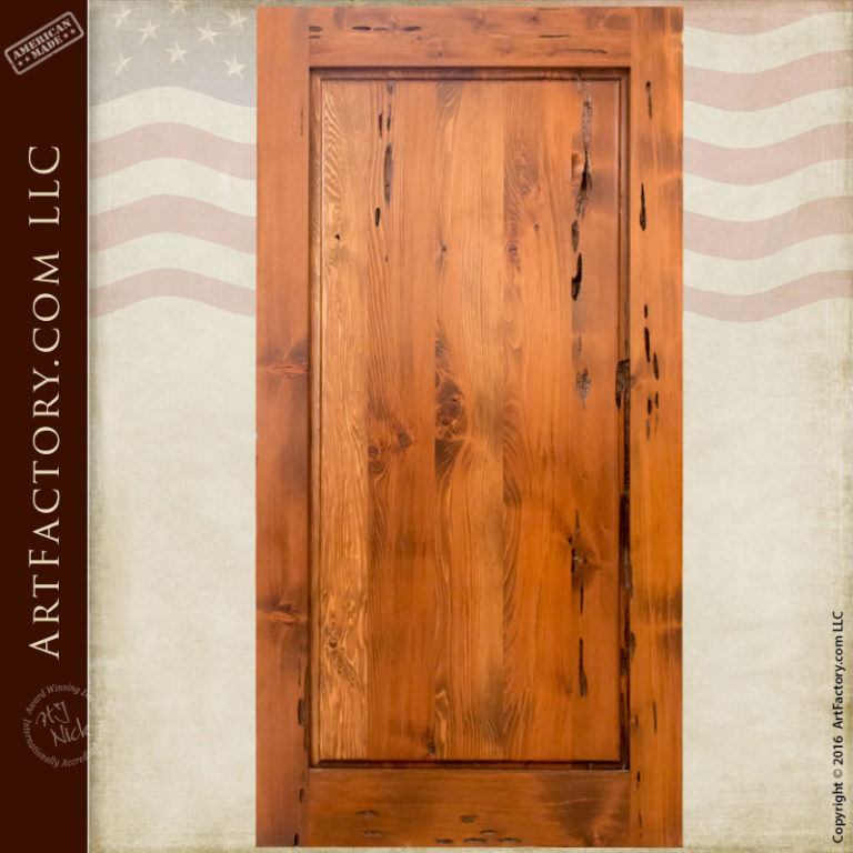 Hand Carved Door Western Horse & Eagle Design