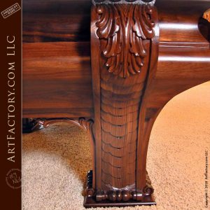 Custom Carved Walnut Pool Table - Handmade Six Leg F X Ganter's Style