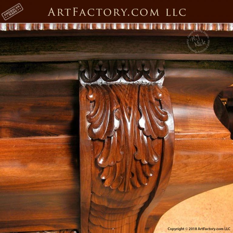 Custom Carved Walnut Pool Table - Handmade Six Leg F X Ganter's Style