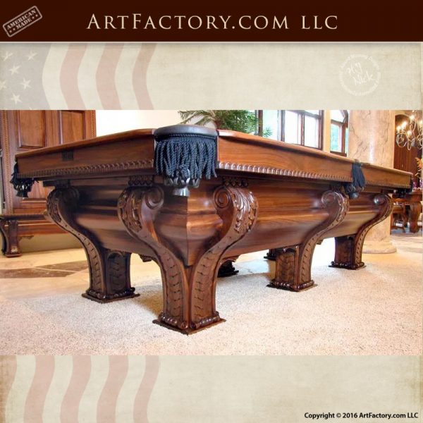 Custom Pool Cue Cabinet - Matched to Solid Walnut Pool Table