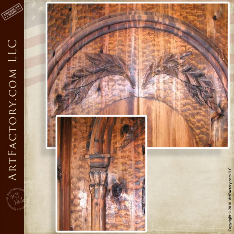Rustic Log Cabin Door: Custom Solid Wood Entrance Doors