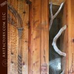 Rustic Log Cabin Door: Custom Solid Wood Entrance Doors