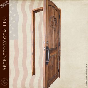 Custom MB Ranch King Door: Hand Carved Business Logo Entrance