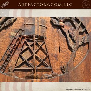 Custom MB Ranch King Door: Hand Carved Business Logo Entrance