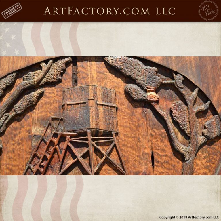 Custom MB Ranch King Door: Hand Carved Business Logo Entrance