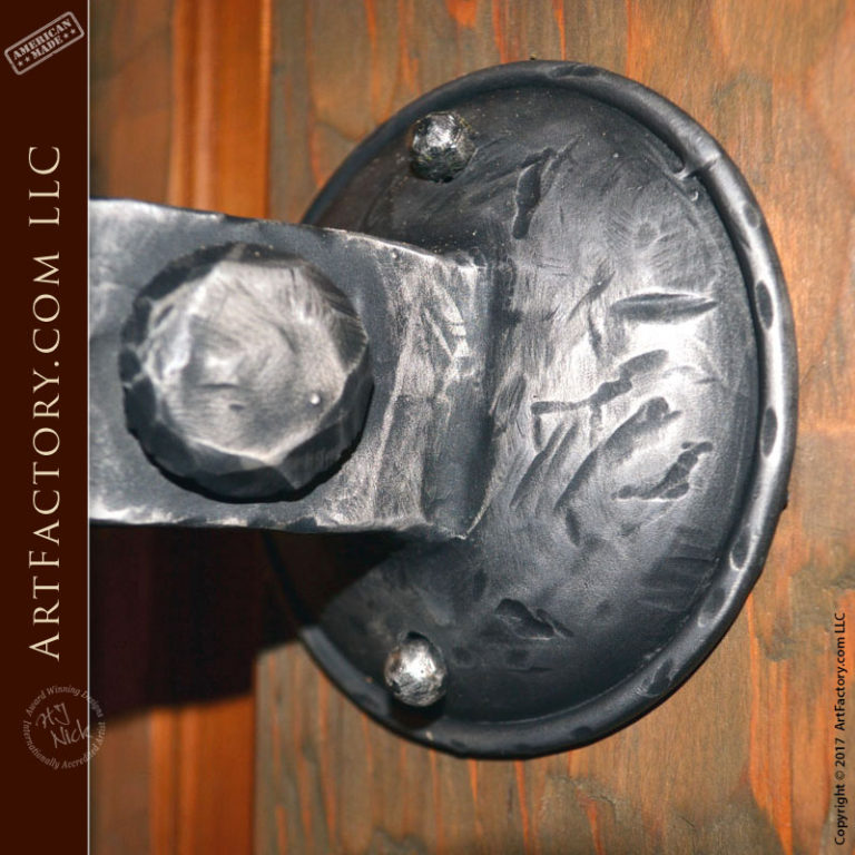 Custom Medieval Castle Door: Fine Art Hand Forged Iron Hardware