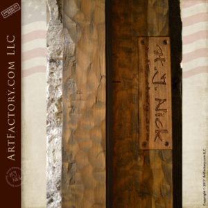 Custom Medieval Castle Door: Fine Art Hand Forged Iron Hardware