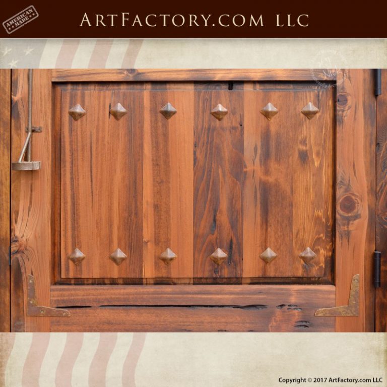 Custom Western Front Door: With Hand Forged Branding Iron Handles
