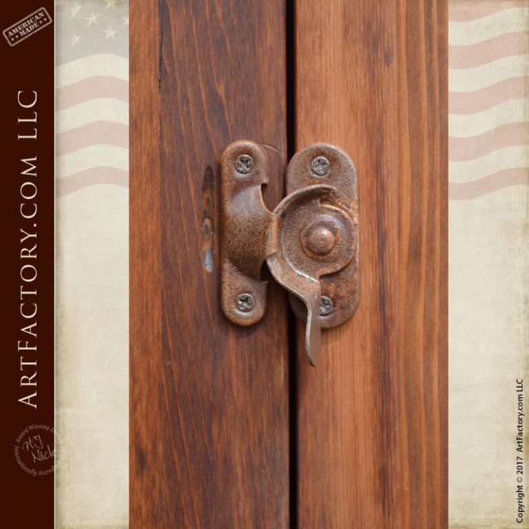 Custom Western Front Door: With Hand Forged Branding Iron Handles