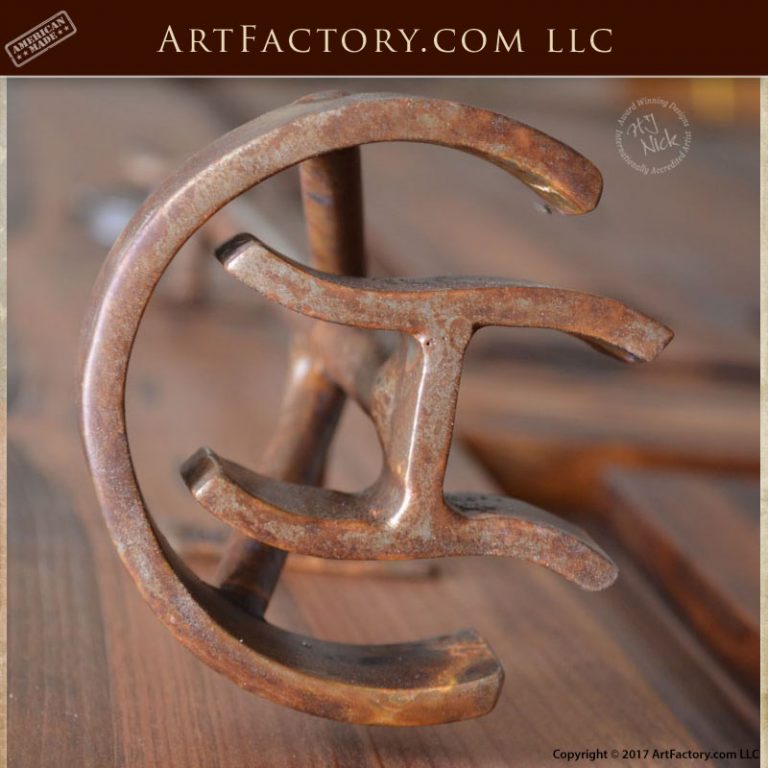 Custom Western Front Door: With Hand Forged Branding Iron Handles