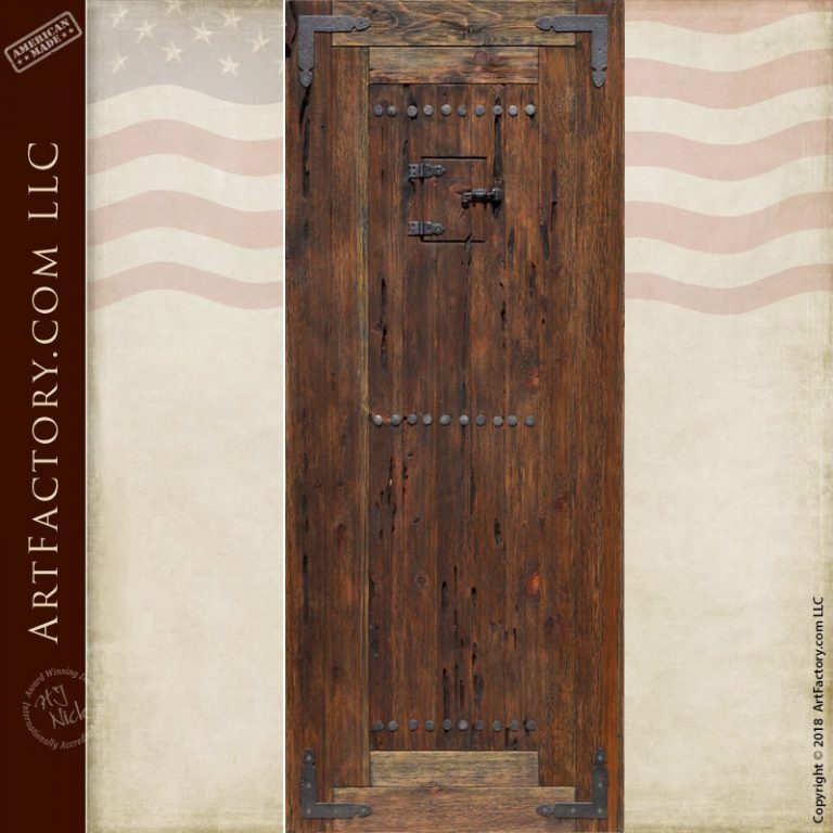 Castle Inspired Entrance Door: Rustic Design With Hand Forged Hardware