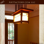 Custom Craftsman Lighting: Handcrafted Stained Glass Chandelier