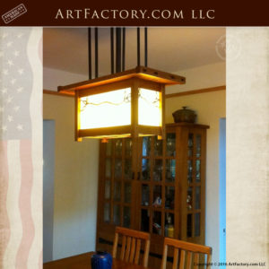 Custom Craftsman Lighting: Handcrafted Stained Glass Chandelier