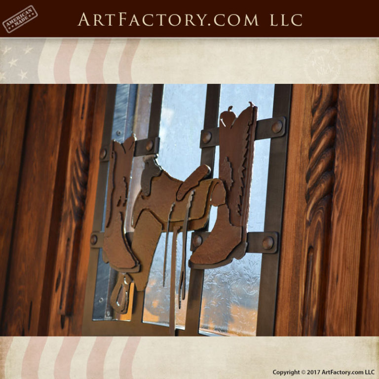 Western Style Cowboy Theme Door | H.J. Nick Original Carved Design