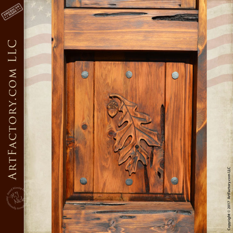 Western Style Cowboy Theme Door | H.J. Nick Original Carved Design