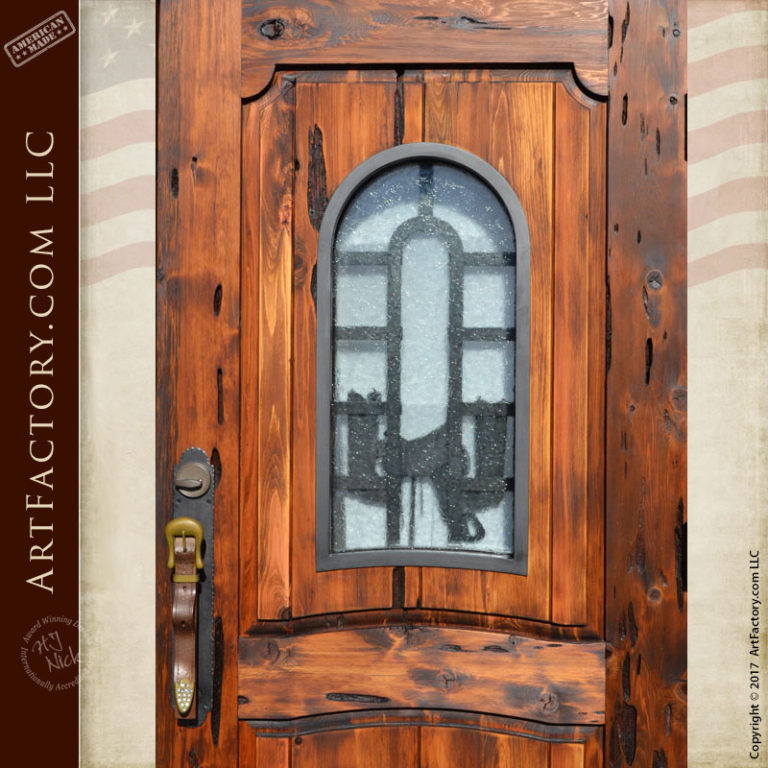 Western Style Cowboy Theme Door | H.J. Nick Original Carved Design