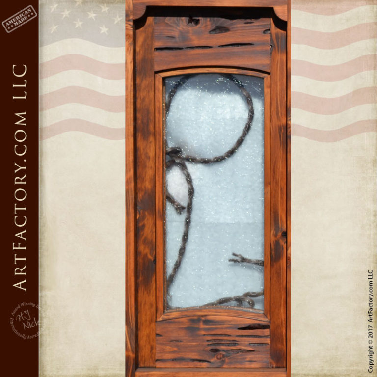 Western Style Cowboy Theme Door | H.J. Nick Original Carved Design