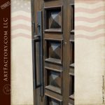Pyramid Panel Castle Door: With Hand Forged Wrought Iron Hardware