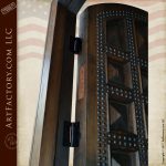 Pyramid Panel Castle Door: With Hand Forged Wrought Iron Hardware