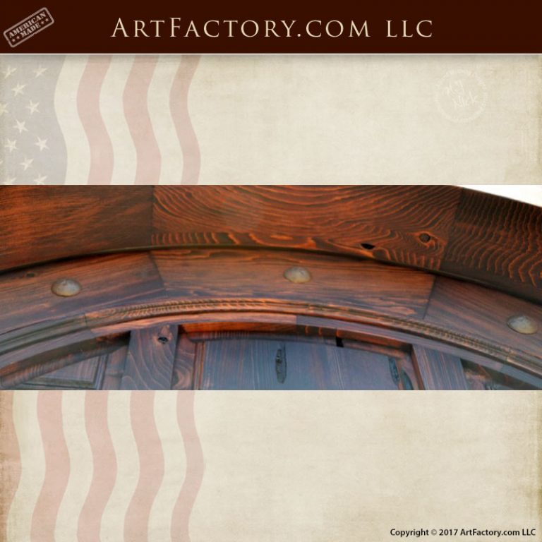Arched Castle Entrance Door: Solid Wood With Hand Forged Hardware