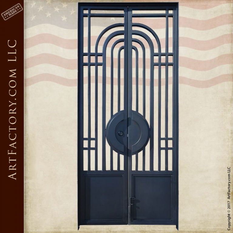 Custom Bank Vault Gate: Solid Blacksmith Hand Forged Wrought Iron