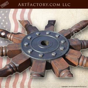 Nautical Chandelier: Ship Wheel Custom Fine Art Lighting