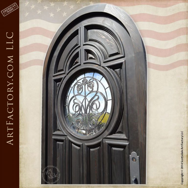 Custom Arched Panel Door: Handcrafted Exterior Wood Doors